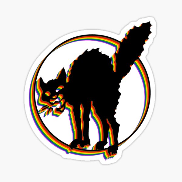 "Gay Pride Anarcho-syndicalist Cat Symbol" Sticker for Sale by ...