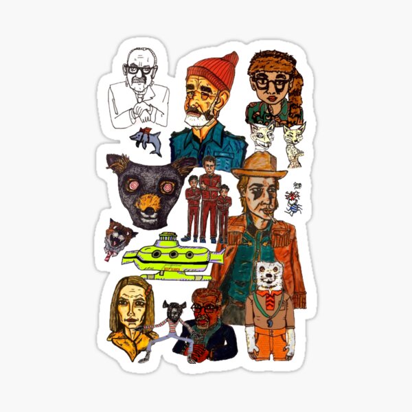 "WES ANDERSON" Sticker by MattisMatt83 | Redbubble