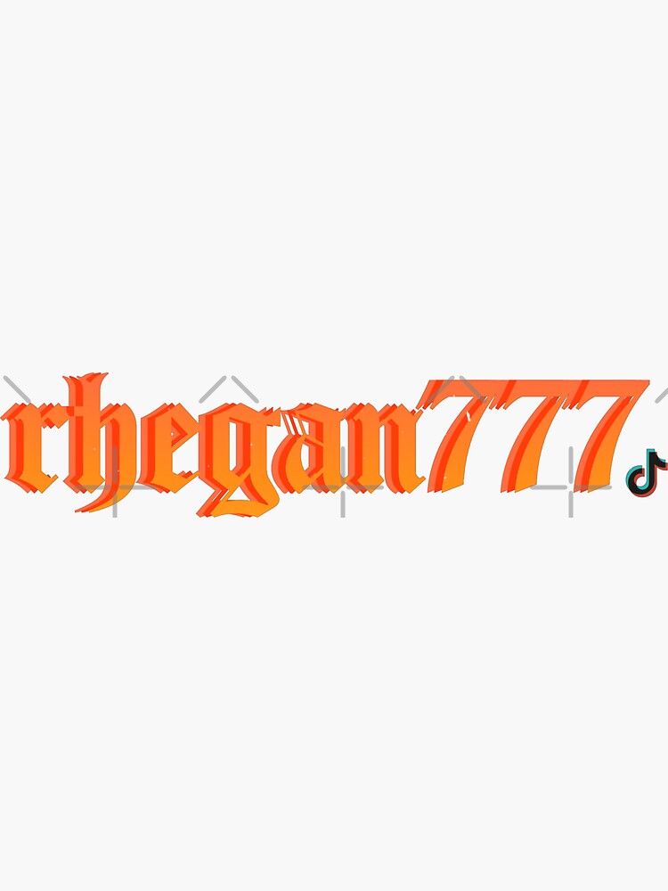 "rhegan777 Merch -TikTok" Sticker for Sale by kerbeedianeh | Redbubble