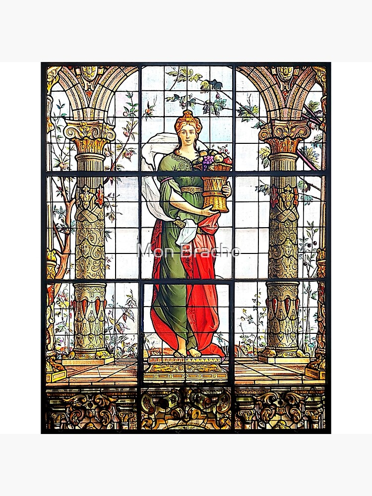 Lámina fotográfica «Vitral de diosa griega en el Castillo de ...