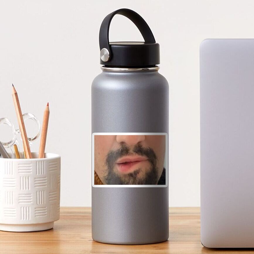 "lin manuel miranda lip bite mask (im so sorry)" Sticker for Sale by ...