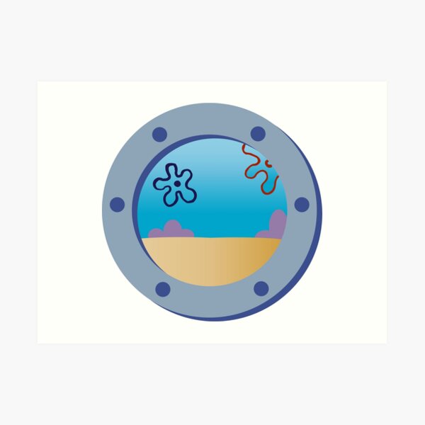 Spongebob Window Art Prints | Redbubble