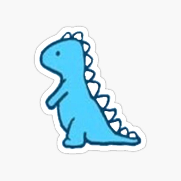 "Blue Dino sticker " Sticker for Sale by hrvojegir | Redbubble
