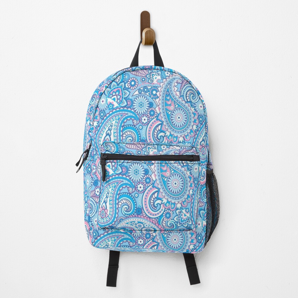 "Blue and Pink Paisley Design" Backpack for Sale by bcv122 | Redbubble