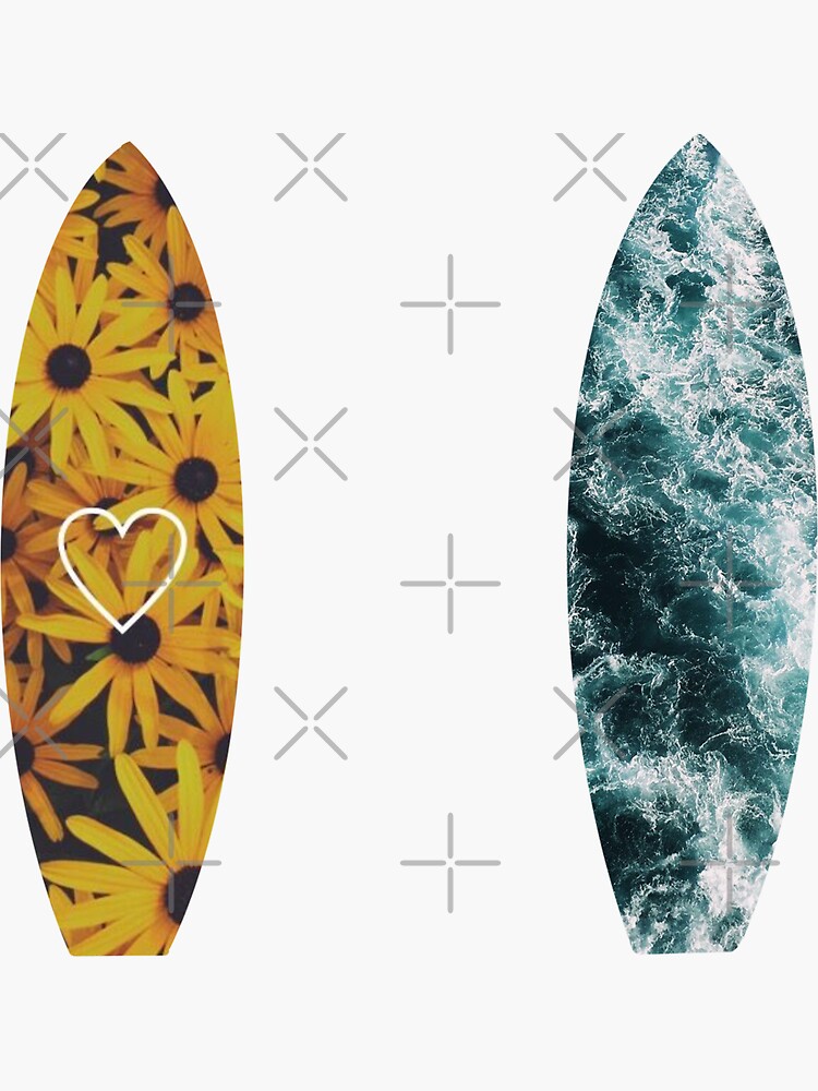 "Sunflower and Ocean Surfboards" Sticker for Sale by elliedoodles ...