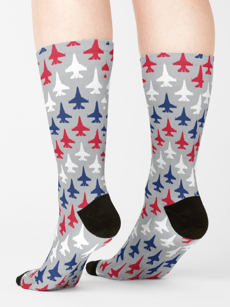"Patriotic Jet Chevron" Socks for Sale by robyriker | Redbubble