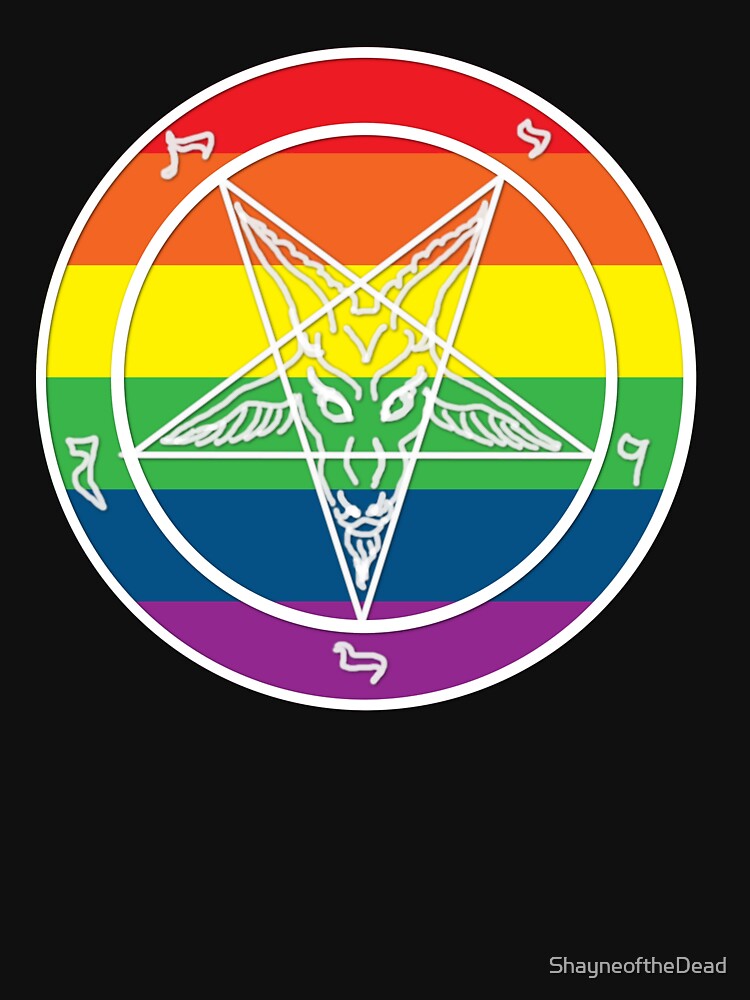 "Rainbow Baphomet" T-shirt for Sale by ShayneoftheDead | Redbubble ...