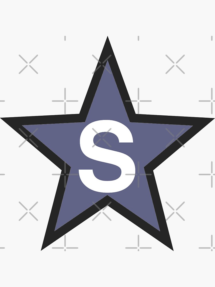 "Navy Blue Letter S Star" Sticker for Sale by yunfamilyart | Redbubble
