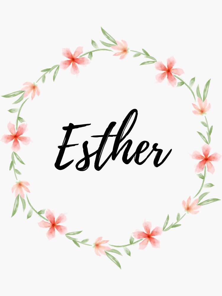 "Esther " Sticker for Sale by mgonzalezruiz | Redbubble
