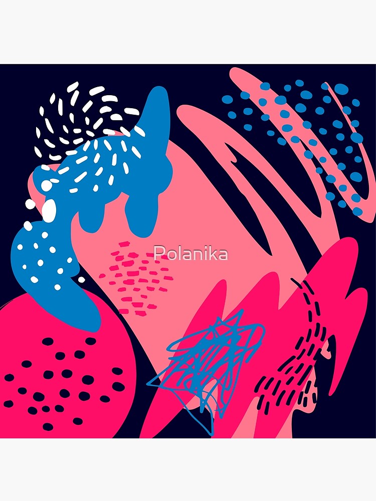 "Modern abstract summer shapes drawing Mid century art" Poster for Sale ...