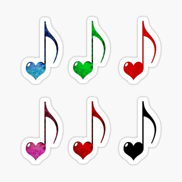 "Sticker set musical notes" Sticker by Anteia | Redbubble