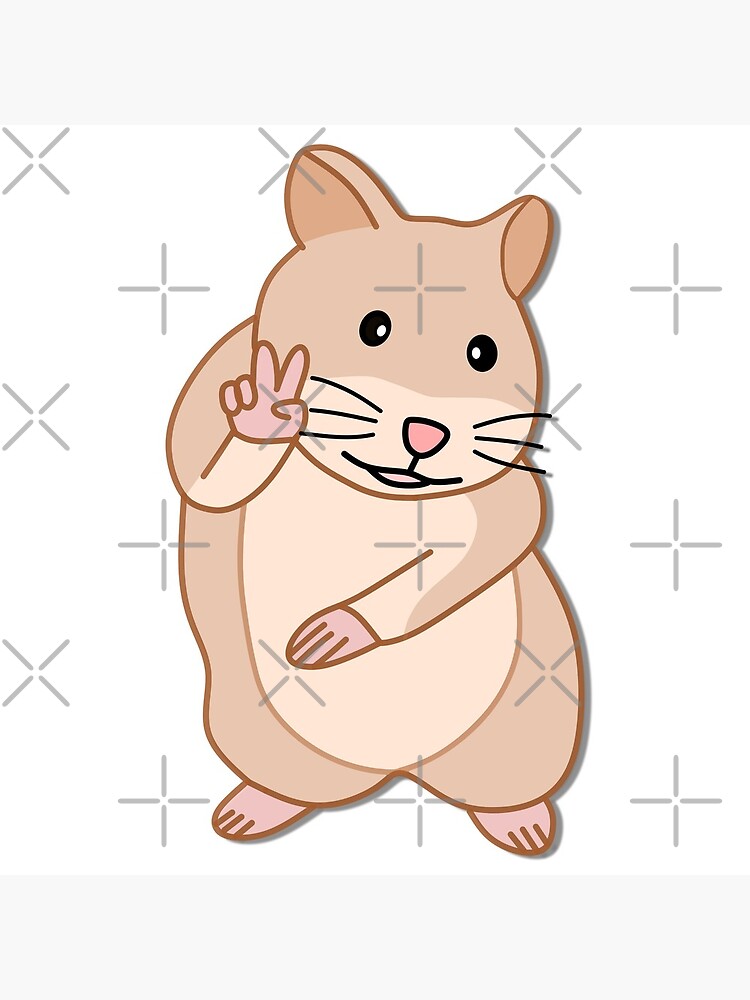 "Hamster Peace Sign Meme" Poster for Sale by zizouuu | Redbubble