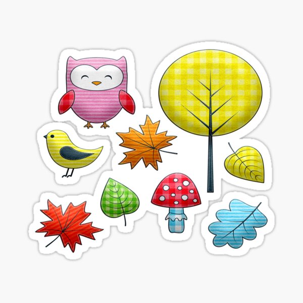 "Cartoon Forest" Sticker by sasijaya | Redbubble