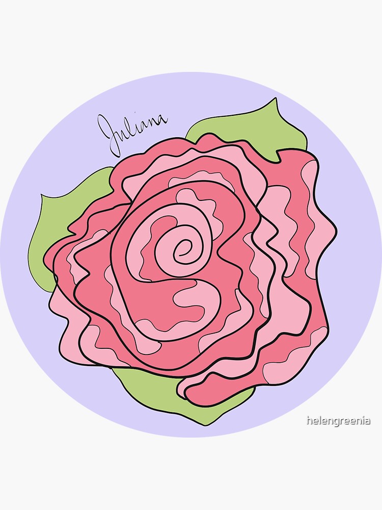 "Juliana" Sticker by helengreenia | Redbubble