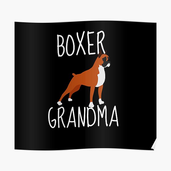 "Boxer Grandma - Vector Boxer" Poster by BeyondtheQuote | Redbubble