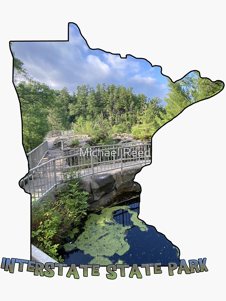 "Minnesota State Outline (Interstate State Park)" Sticker for Sale by ...