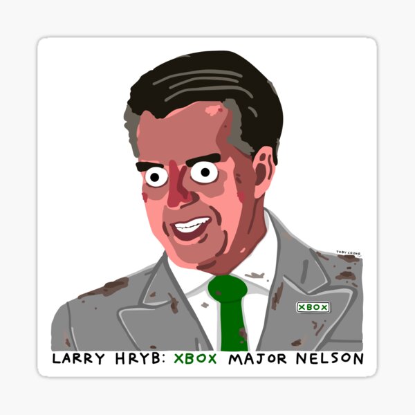 "Larry Hryb: Xbox Major Nelson" Sticker by tobycooke | Redbubble