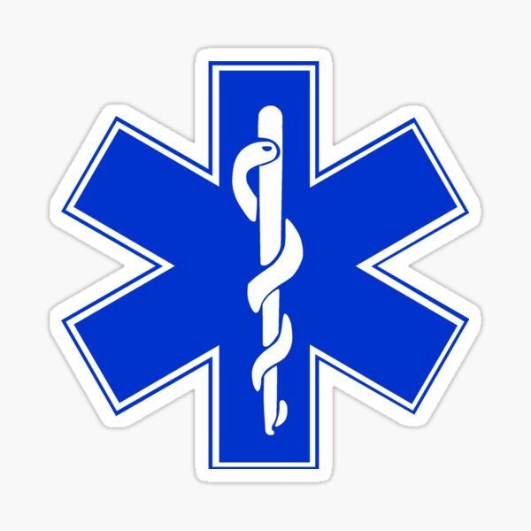 "EMT / Star of Life" Sticker for Sale by sweetsixty | Redbubble