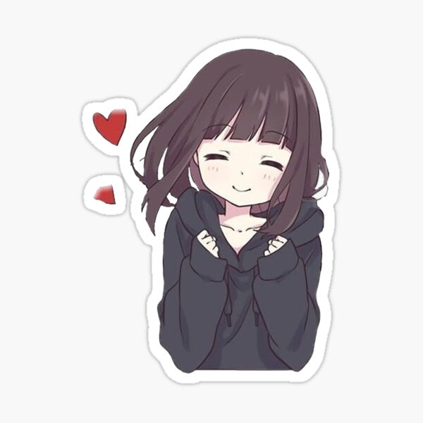 "anime girl" Sticker by ehabshala | Redbubble