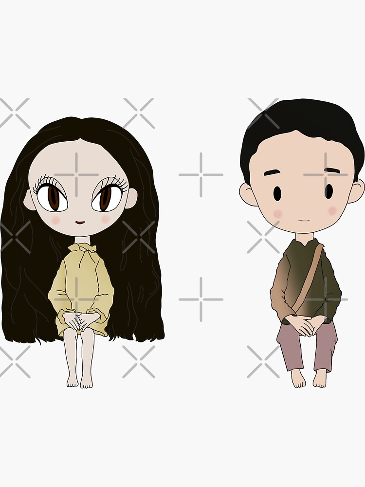 Pegatina « Está bien no estar bien muñecas de dibujos animados kdrama ...