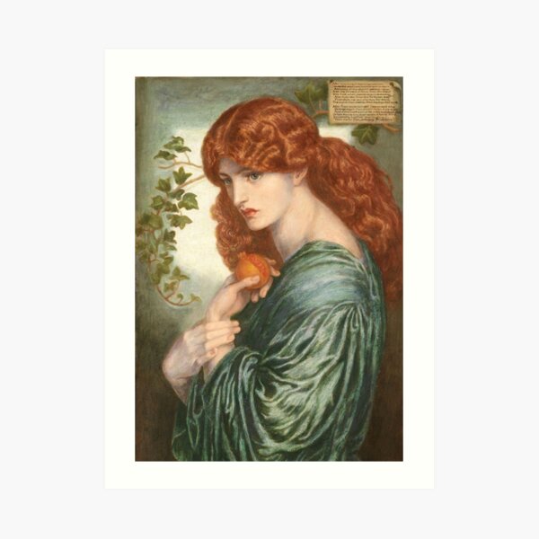 "Proserpine Dante Gabriel Rossetti, painted in 1874 " Art Print by ...