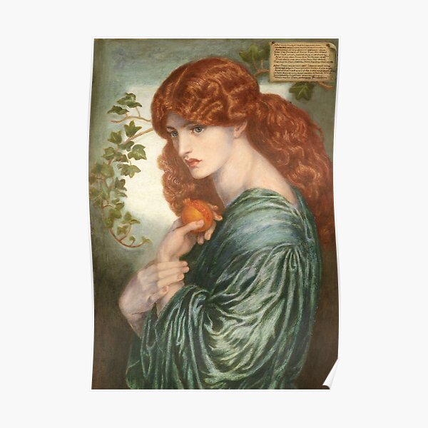 "Proserpine Dante Gabriel Rossetti, painted in 1874 " Poster for Sale ...