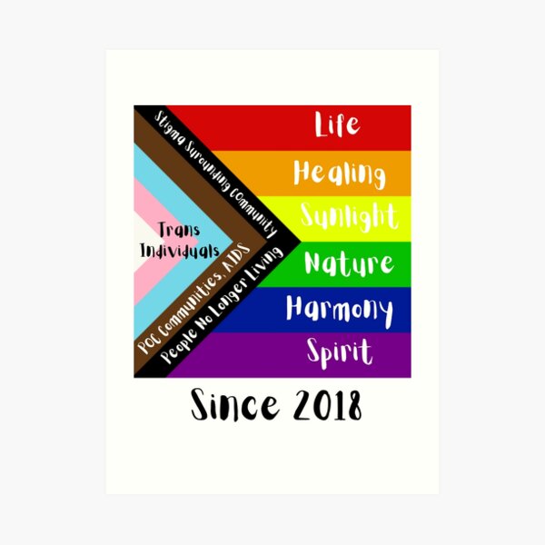 "Progress Pride Flag Meaning" Art Print by ZayZayDesigns | Redbubble