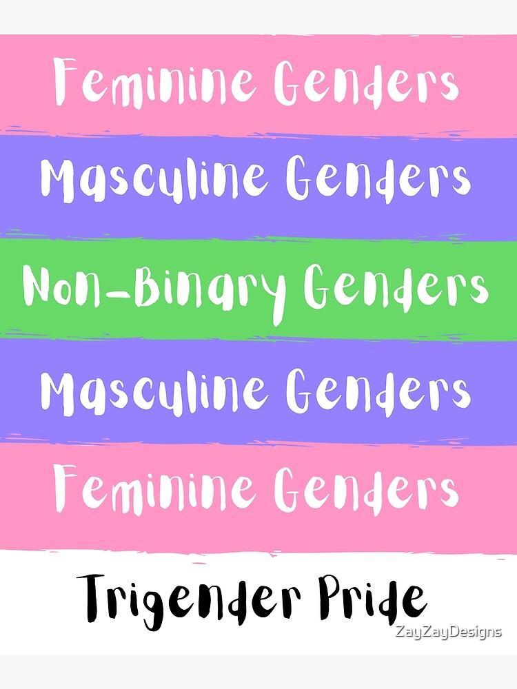 "Trigender Pride Flag Meaning" Poster by ZayZayDesigns | Redbubble