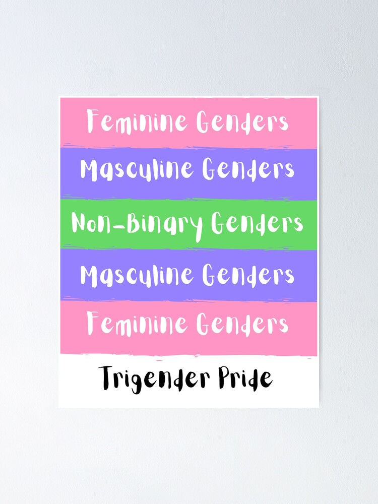 "Trigender Pride Flag Meaning" Poster by ZayZayDesigns | Redbubble