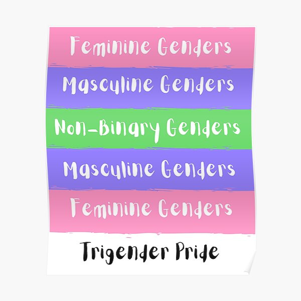 "Trigender Pride Flag Meaning" Poster by ZayZayDesigns | Redbubble