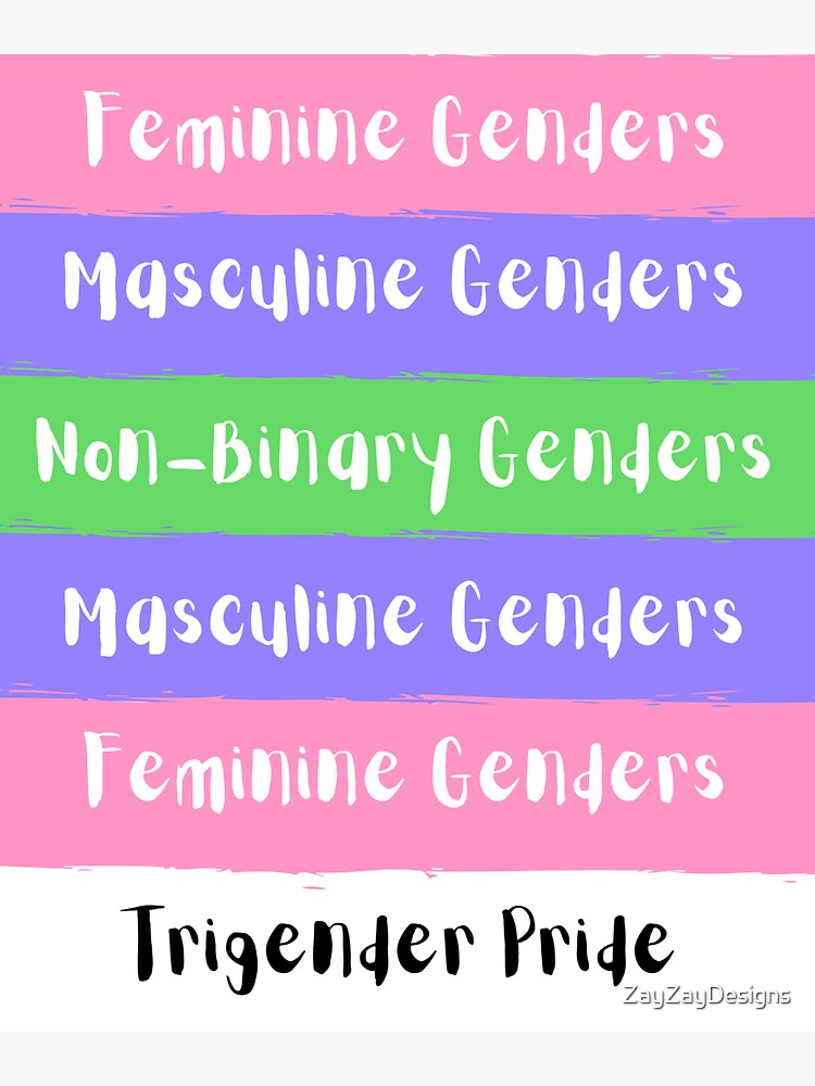 "Trigender Pride Flag Meaning" Sticker for Sale by ZayZayDesigns ...