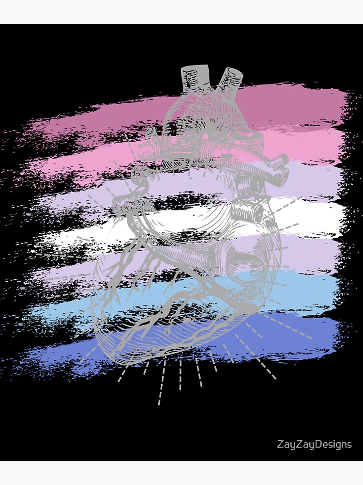 "Bigender Pride Heart" Sticker for Sale by ZayZayDesigns | Redbubble