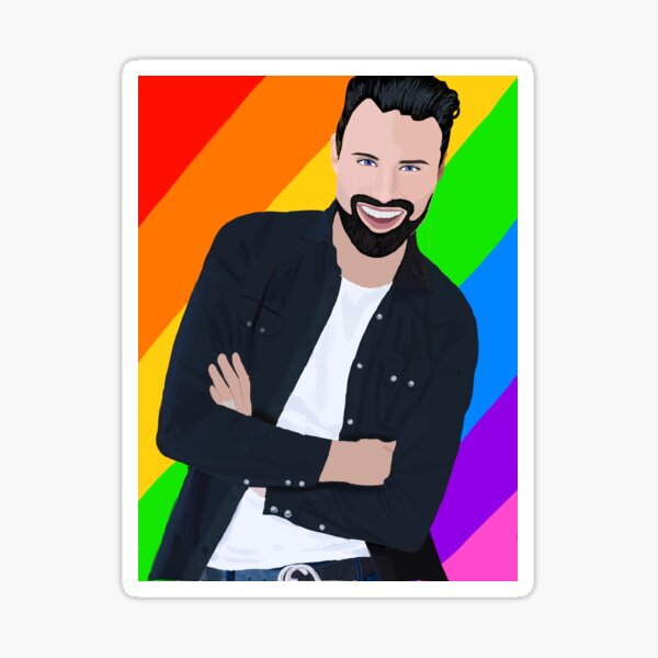 "Rylan Clark-Neal gay pride LGBTQ+ rainbow design " Sticker for Sale by ...