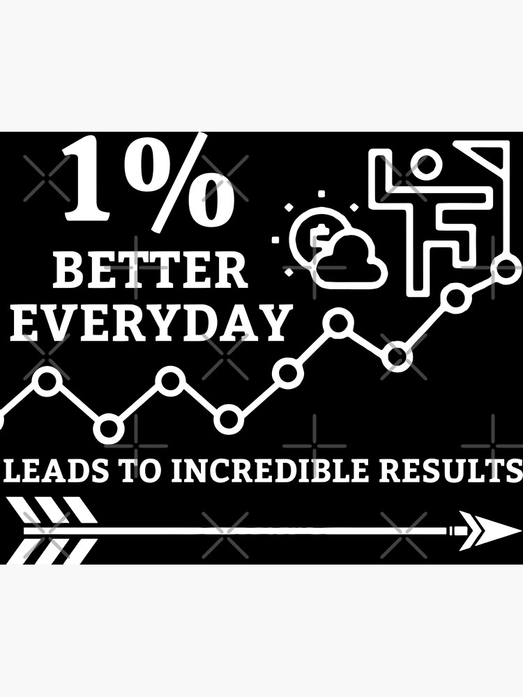 "1% better everyday - growth and success self Improvement" Poster by ...