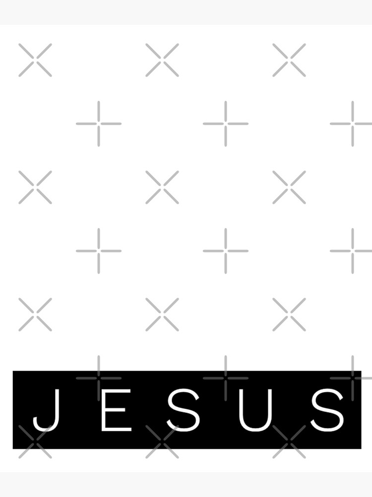 "Jesus in Thin Font and Black Background" Poster for Sale by bugtalk ...
