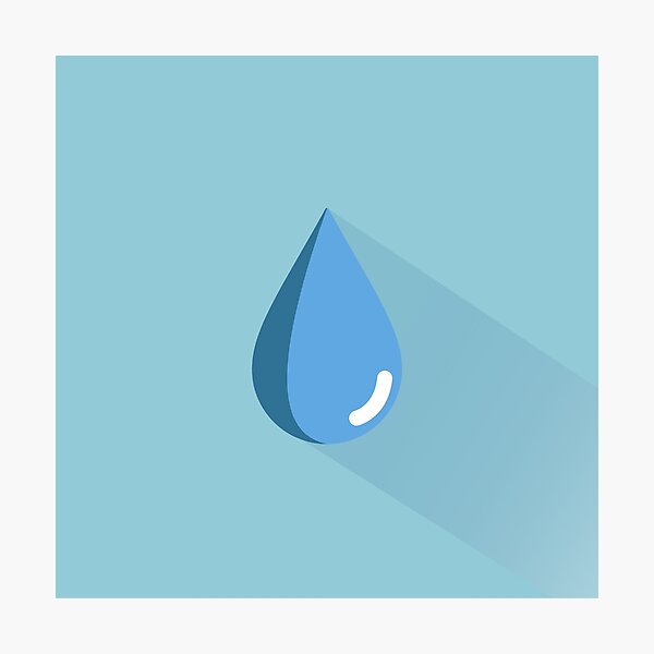 "Water droplet - flat 2D vector artwork / digital art" Photographic ...