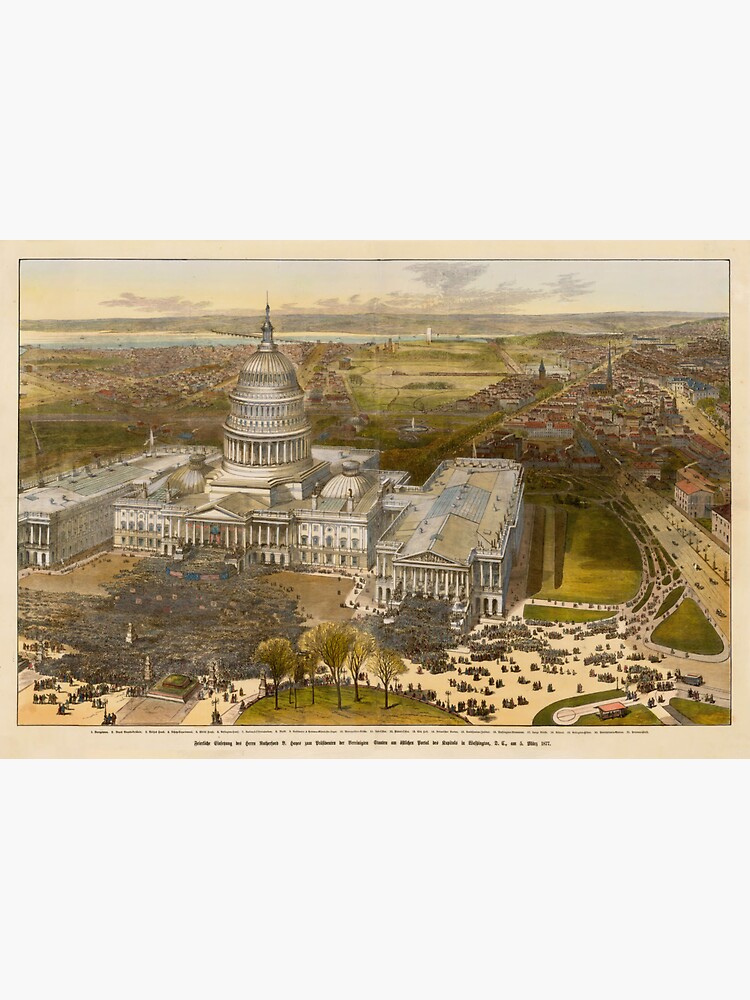 "Vintage Presidential Inauguration & Washington DC Map" Sticker by ...