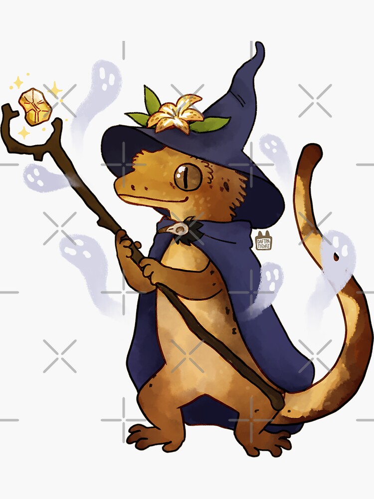 "crested gecko: Bugsly" Sticker for Sale by petakov-kirk | Redbubble