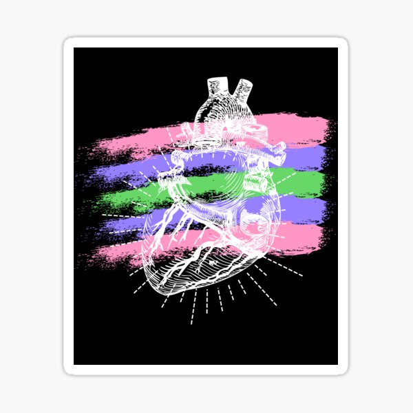 "Trigender Pride Heart" Sticker for Sale by ZayZayDesigns | Redbubble
