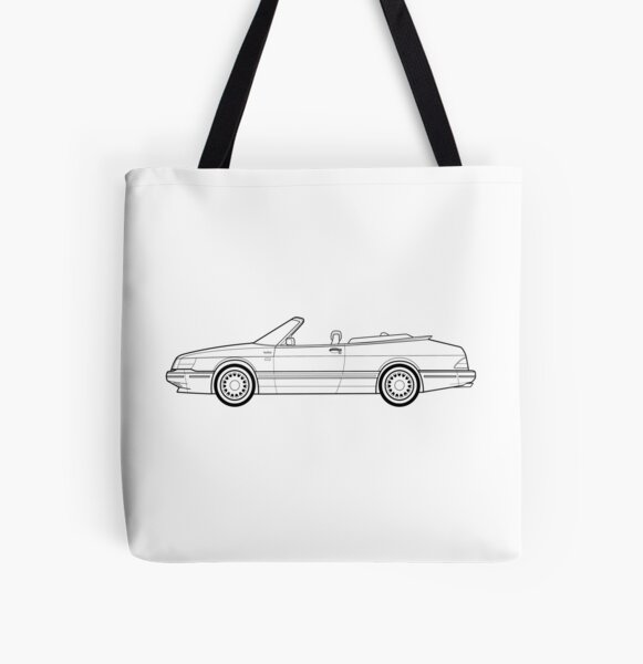 "Saab 900 convertible outline drawing" Tote Bag for Sale by ...