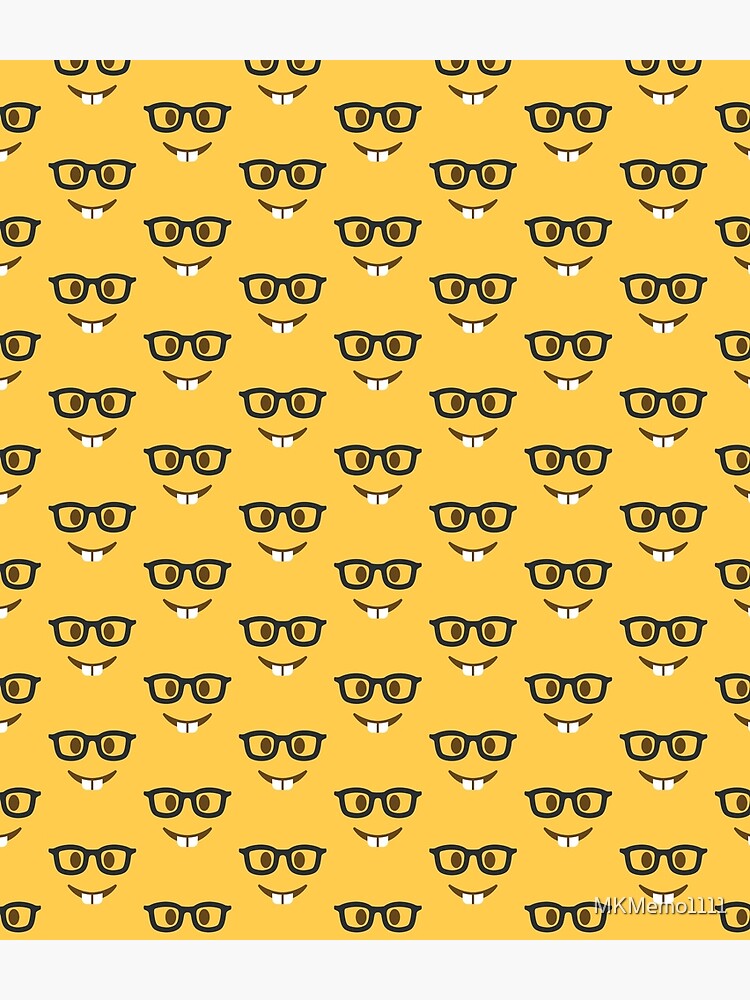 "Nerd Emoji Buck Teeth Nerdy face Glasses Emoji Face Costume Gift ...