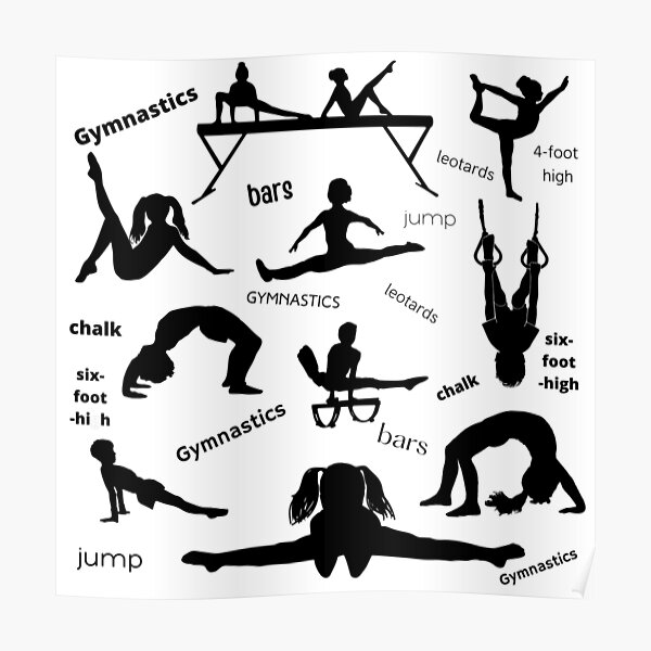 "Kids Gymnastics" Poster for Sale by sanydelany | Redbubble