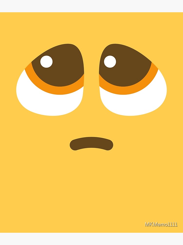 "Pleading Begging Face with Pleading Glossy Eyes Emoji Face Costume ...