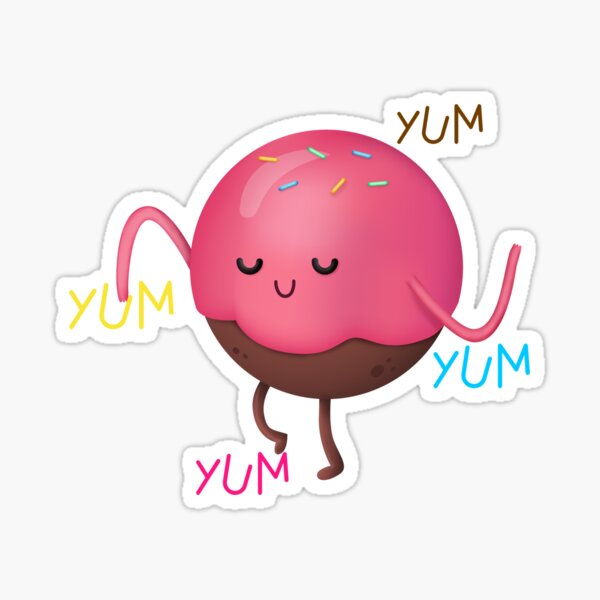 "yum yum" Sticker by rakshitha-k | Redbubble