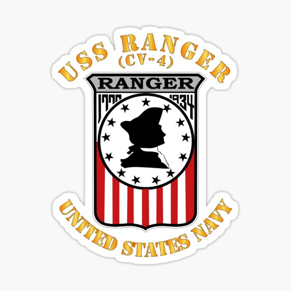 "Navy - USS Ranger (CV-4)" Sticker by twix123844 | Redbubble