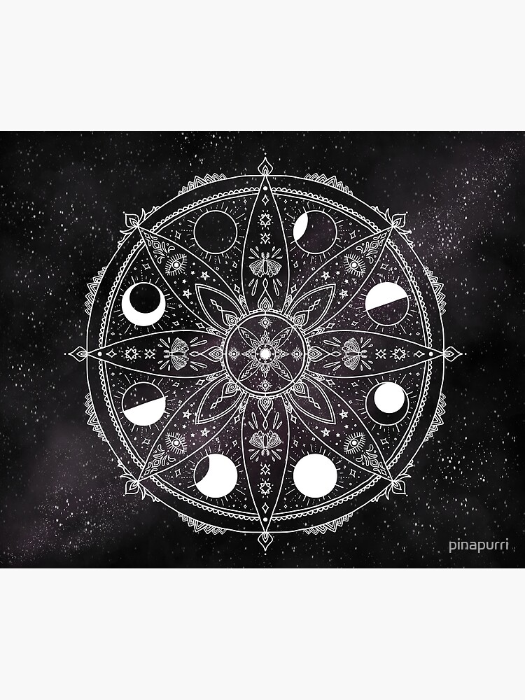 Moon Phase Mandala Tattoo