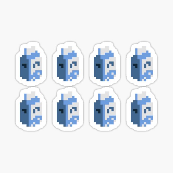"Fresh Pixel Milk 8-Pack" Sticker for Sale by DoctorHiccups | Redbubble