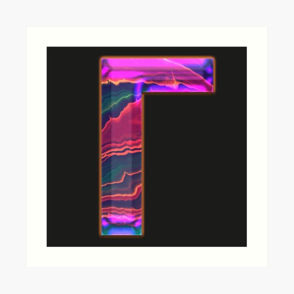 "Capital Gamma, Greek alphabet pearl metallic texture" Art Print for ...