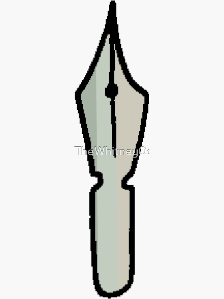 "Grey silver nib minimalistic doodle" Sticker by TheWhitney0o | Redbubble