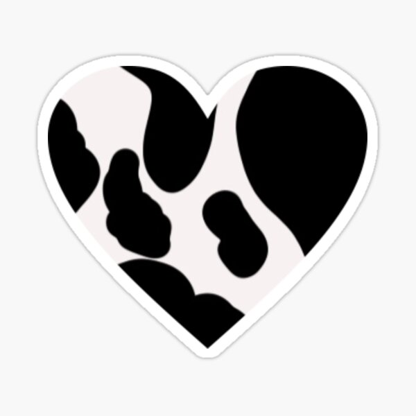 "cow print vsco heart sticker" Sticker by Krohaley | Redbubble